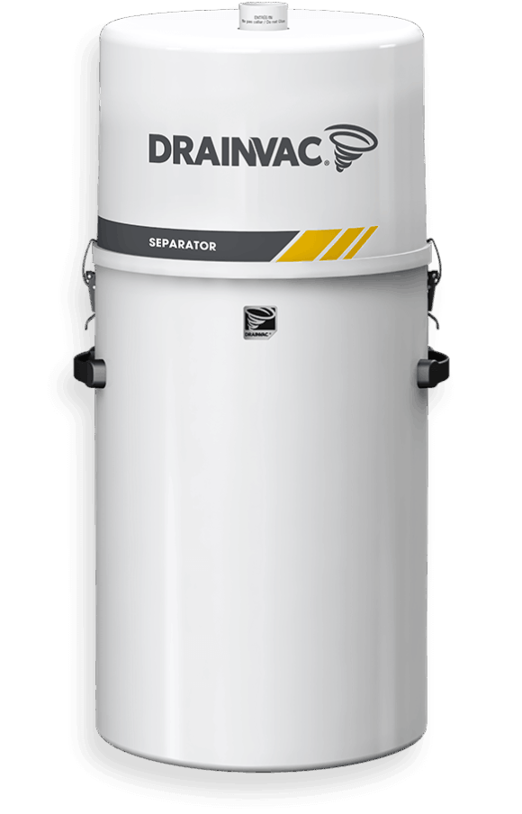 Central vacuum : Separators - Central vacuum separator | Drainvac